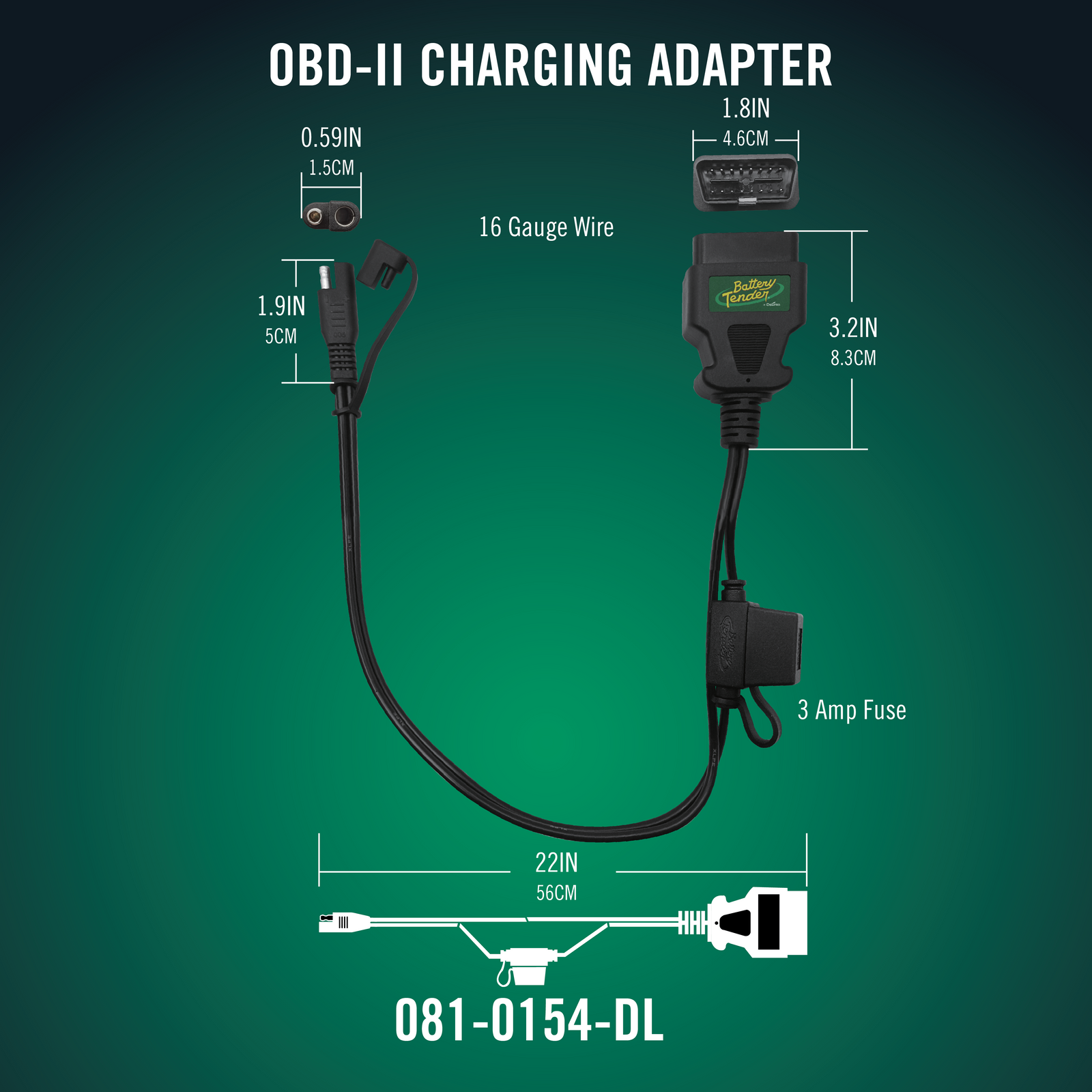 Battery Tender® OBDII Quick Disconnect Adapter