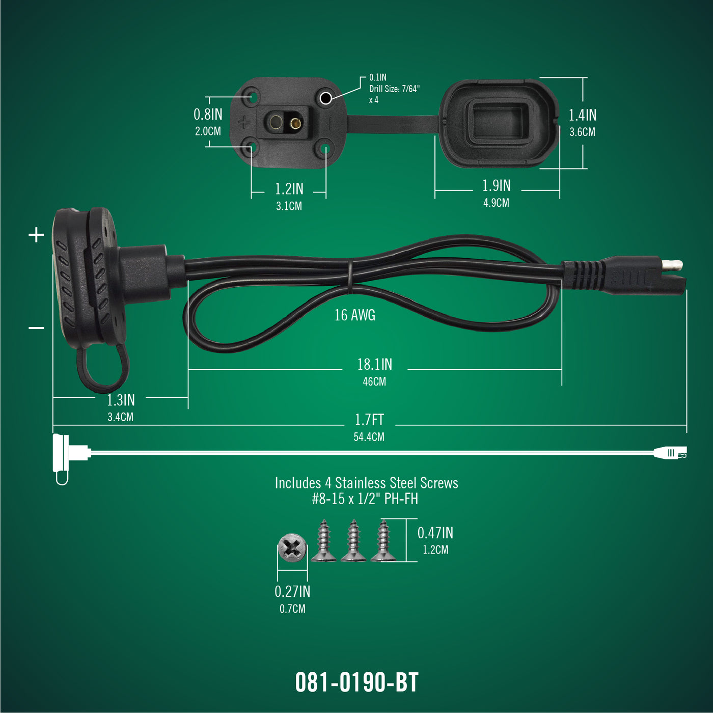 Quick Disconnect Cable Mount | Battery Tender®