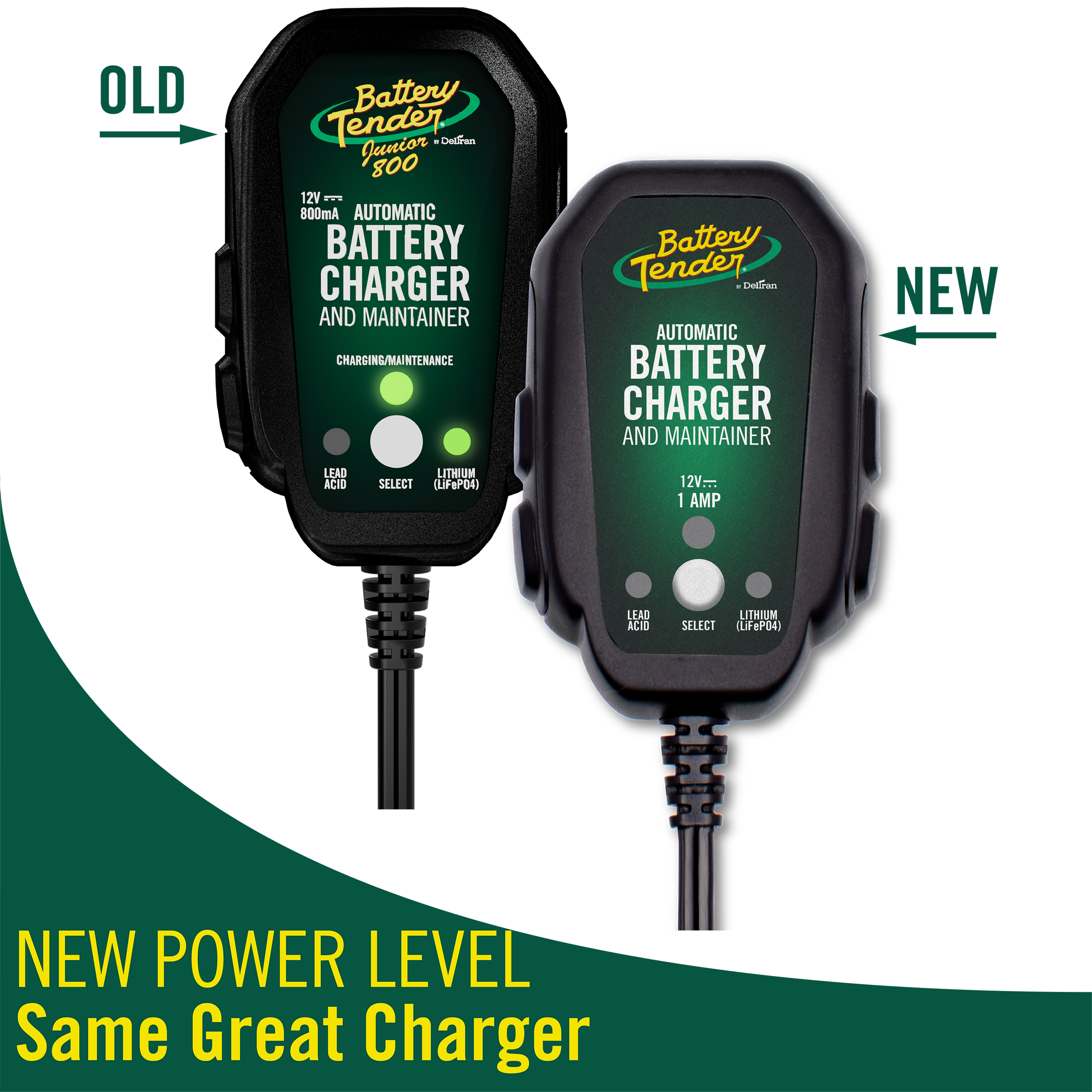 Battery Tender Junior 1 AMP 12V Selectable Chemistry Battery Charger ...