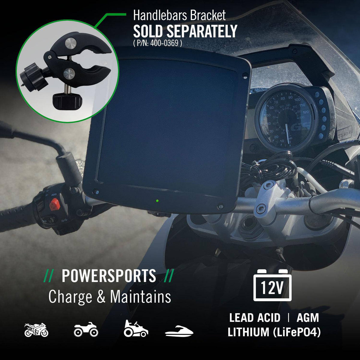 Battery Tender® 5W Solar Windshield Mount Charger