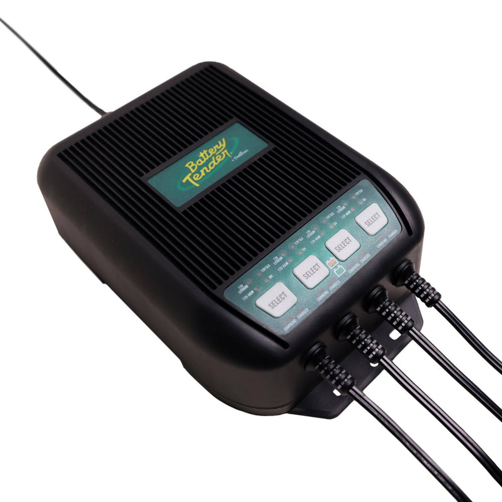 4-Bank Selectable 12V or 6V, 12 AMP Battery Charger | Battery Tender®