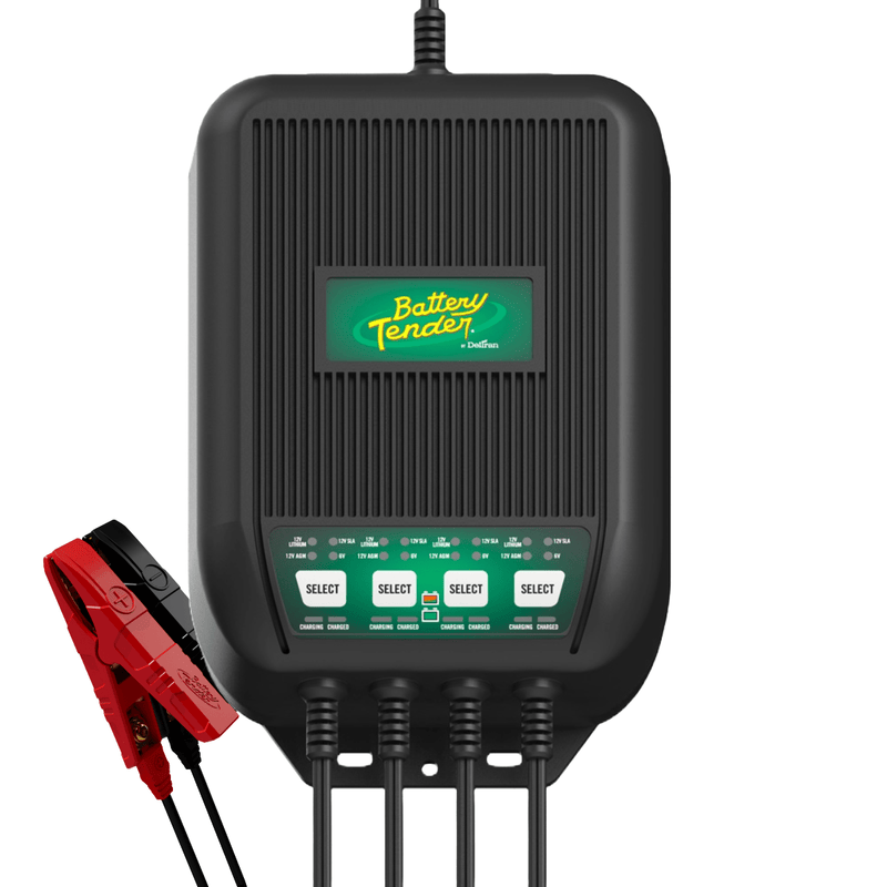 4-Bank Selectable 12V or 6V, 12 AMP Battery Charger | Battery Tender®